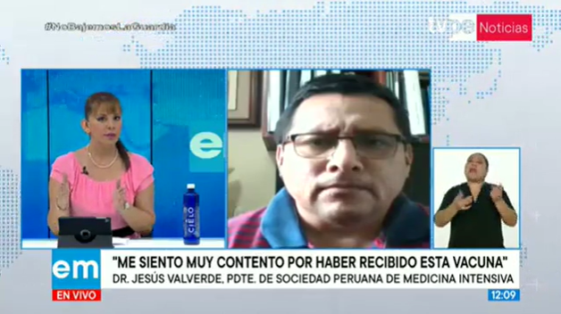 Dr. Valverde: “Han pasado cerca de tres horas o más de haberme vacunado ...