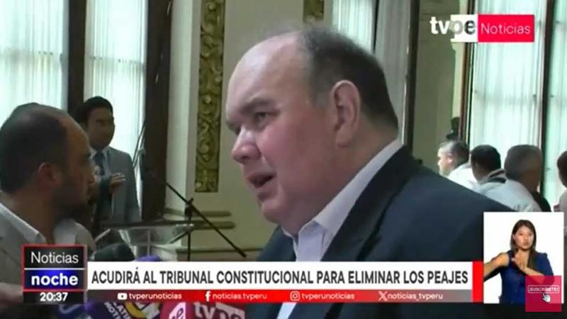 Alcalde de Lima acudirá este miércoles al TC para eliminar peajes | TVPerú